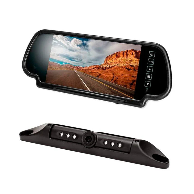 Safety Dave RV Canopy Kit: Monitor 7 Inch Mirror + Camera Licence Plat ...