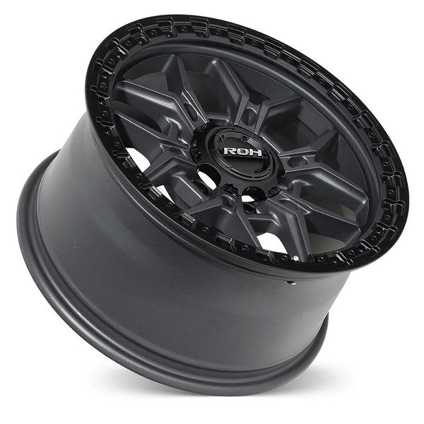 ROH Axe Wheels in Matte Graphite with Matte Black Lip – Brixton 4x4