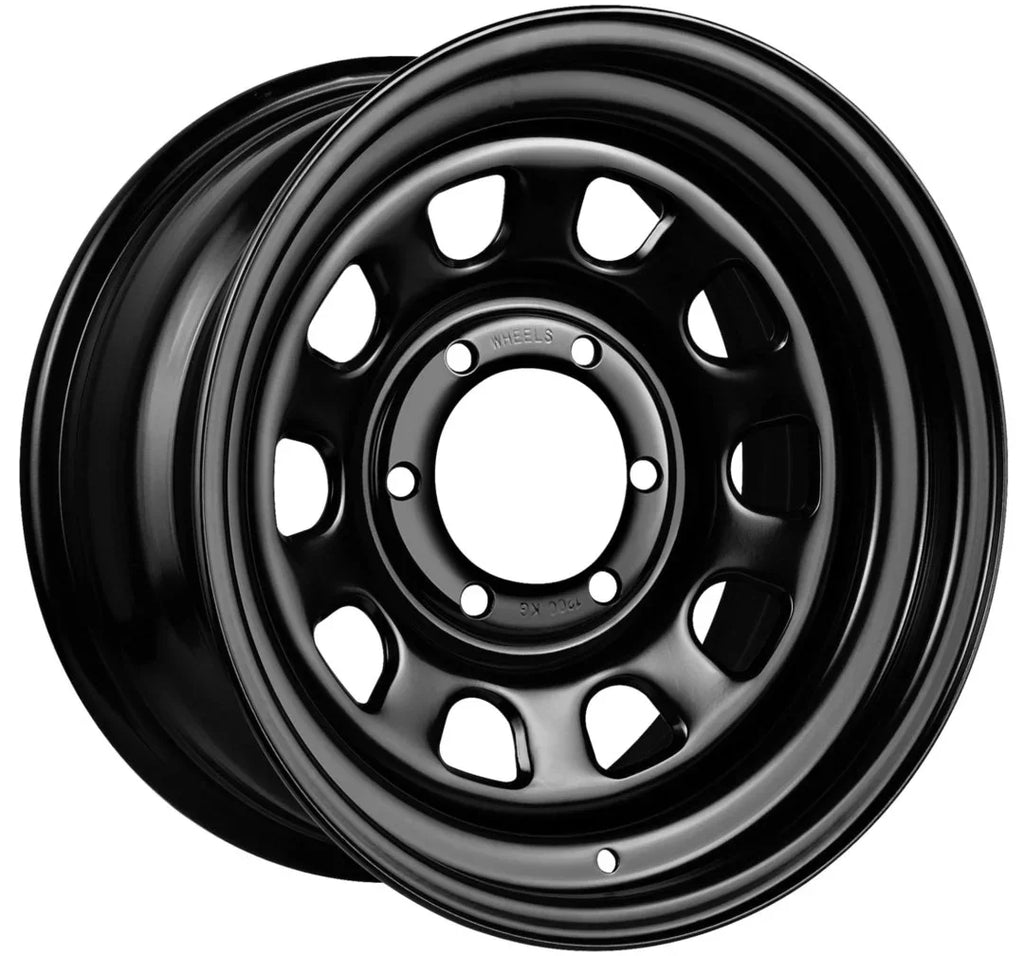 King D-Hole Wheels 16 Inch Black Steel Rims – Brixton 4x4